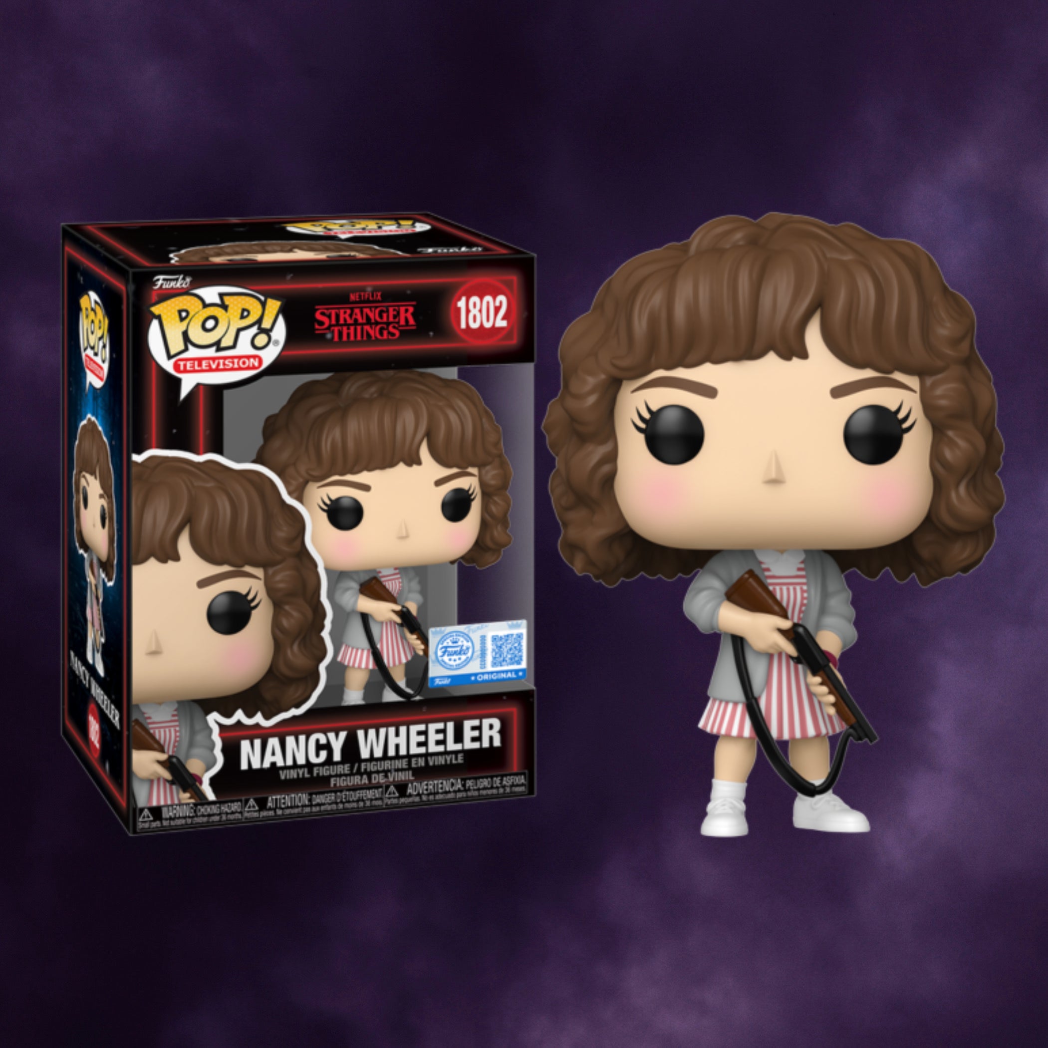 Stranger Things – Nancy Wheeler with Shotgun Exclusive Funko Pop! #180 ...